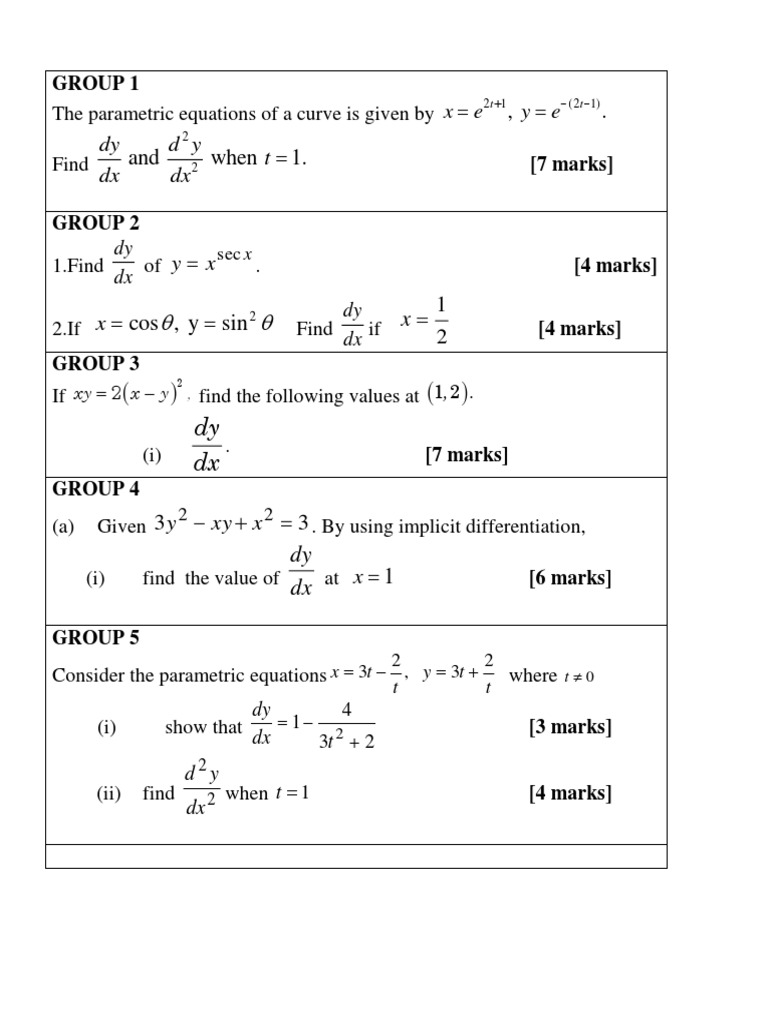 And When 1.: Dy Dy T DX DX | PDF