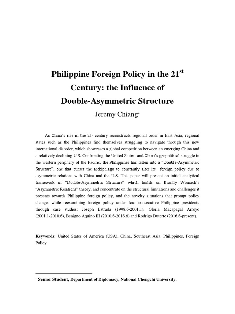 Duterte Foreign Policy | PDF | Philippines | China