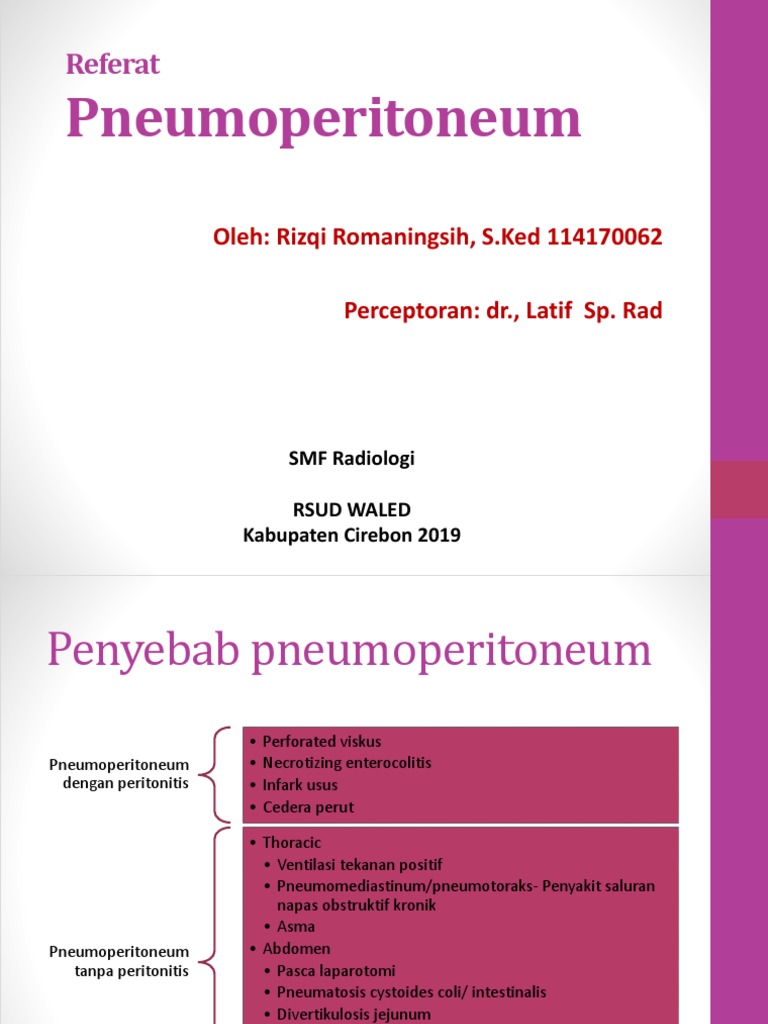 Referat Pneumoperitoneum | PDF