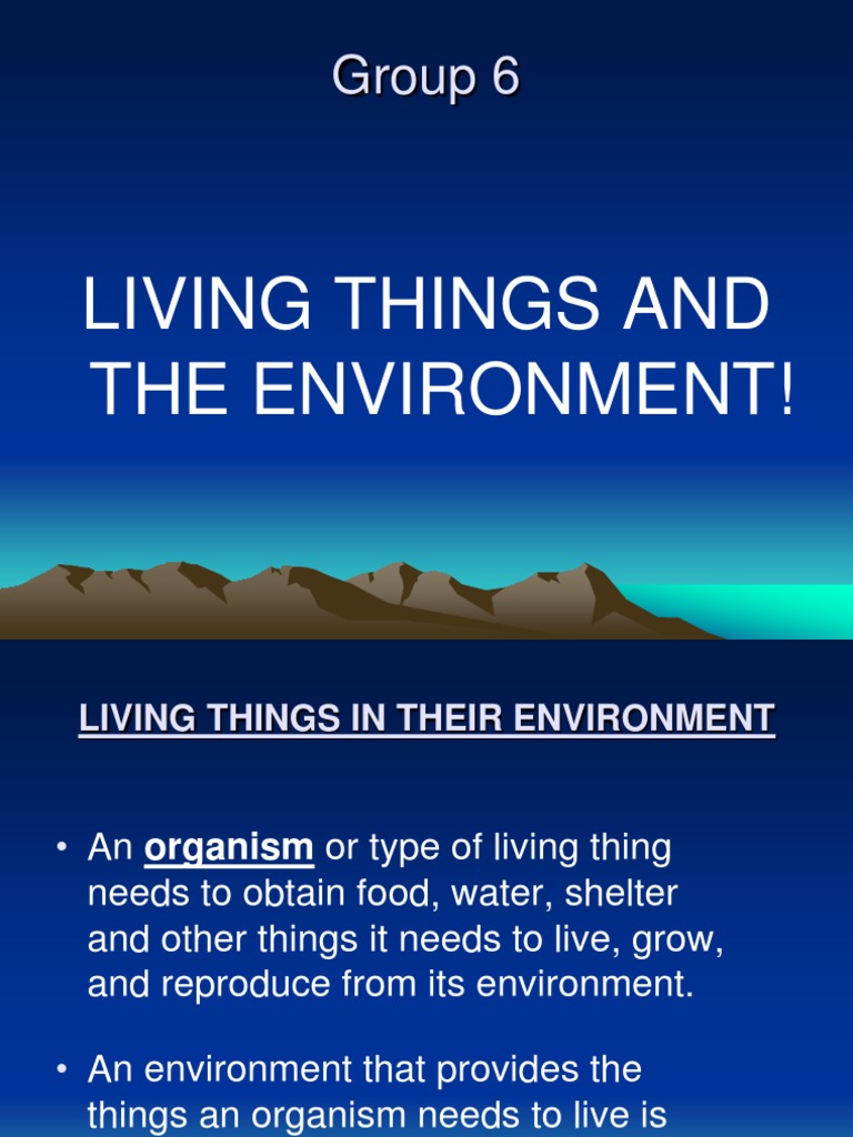 Living Things and The Environment | PDF