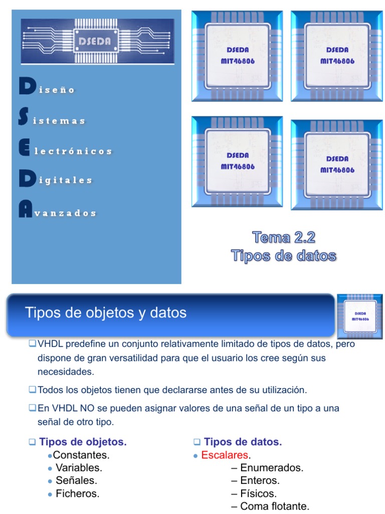 Tipos de datos en VHDL | PDF | Vhdl | Puerta lógica