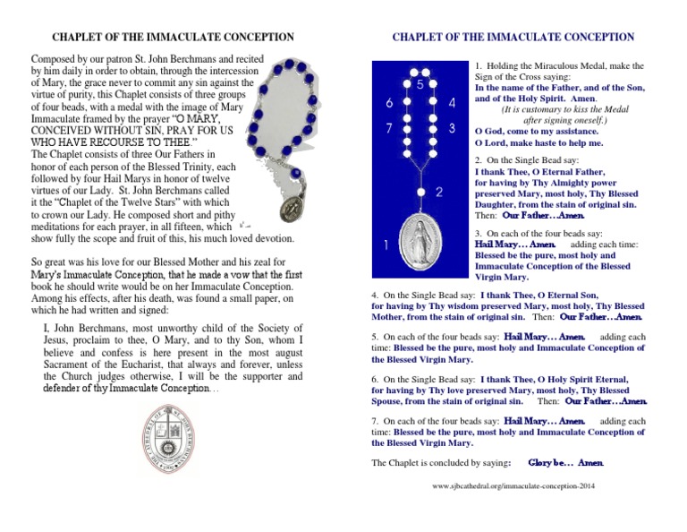 Chaplet-Of-The Immaculate Conception 11 PDF | Download Free PDF | Mary ...