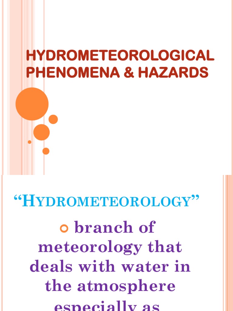 Hydrometeorological Phenomena & Hazards | PDF | Flood | Tropical Cyclones