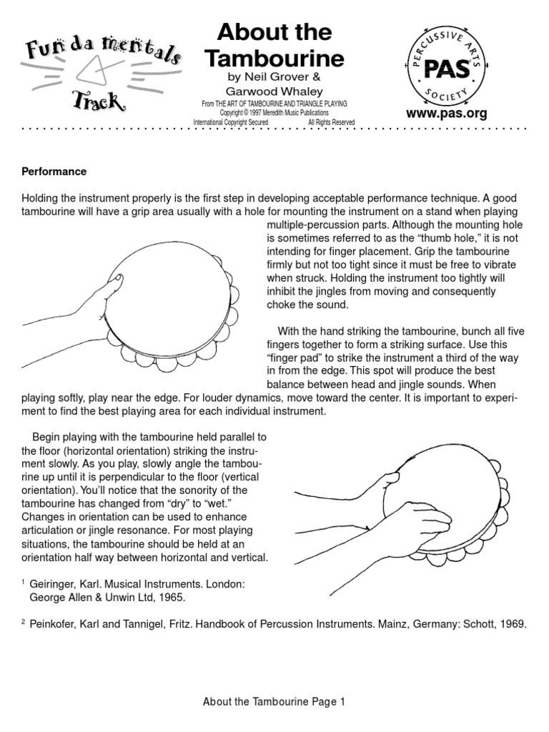 About The Tambourine: Performance | PDF | Musical Instruments | Nature