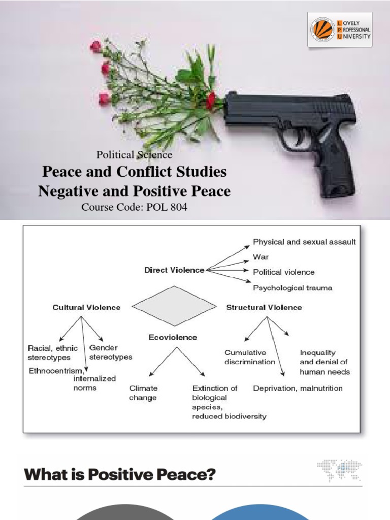 Positive vs Negative Peace in POL 804 | PDF
