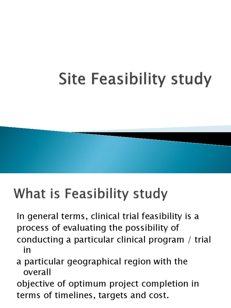 Site Feasibility Study | PDF | Clinical Trial | Health Care