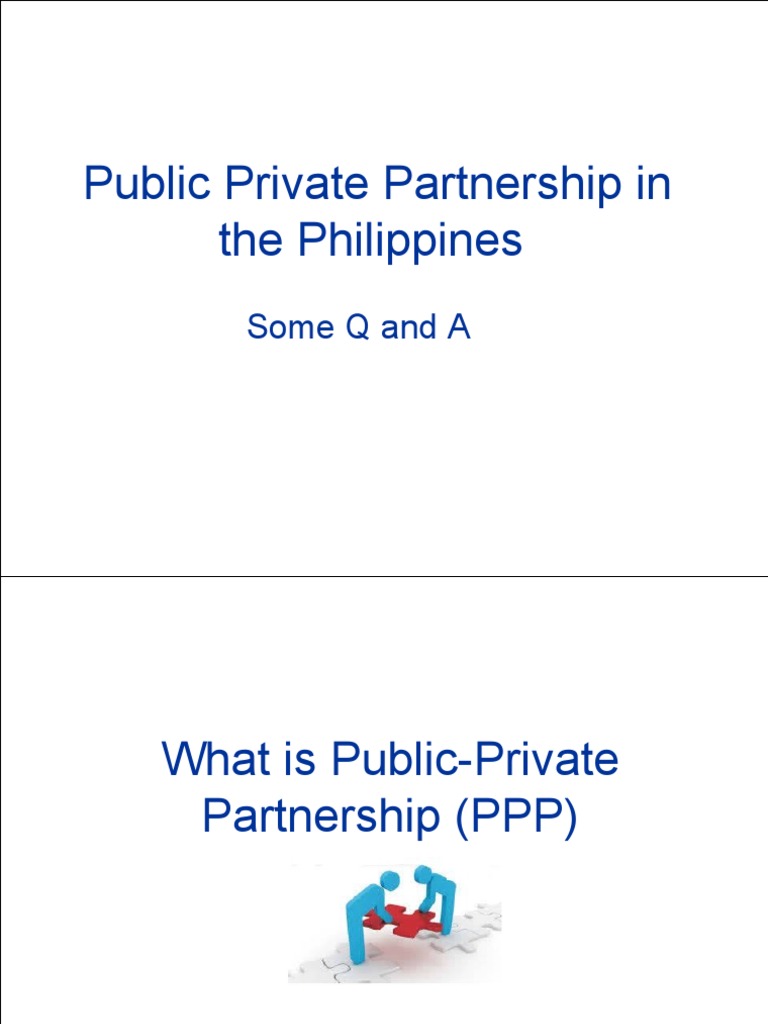 An Overview of Public-Private Partnerships in the Philippines: History ...