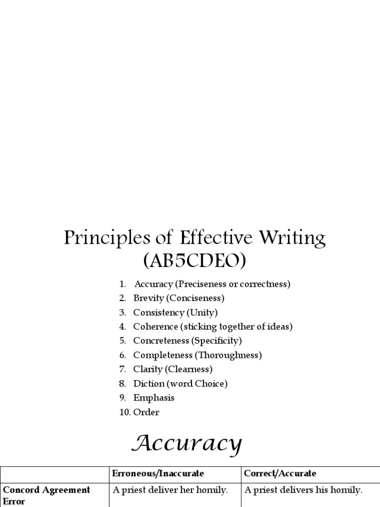 Principles of Effective Writing | PDF | Grammatical Gender | Linguistic ...