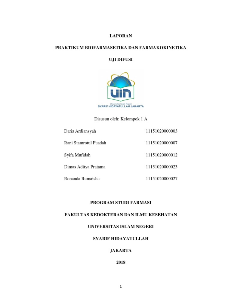 Laporan BFFK Uji Difusi | PDF