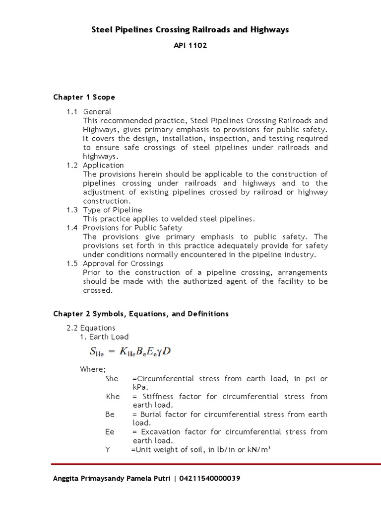 Anggita API 1102 01 | PDF | Pipe (Fluid Conveyance) | Pipeline Transport