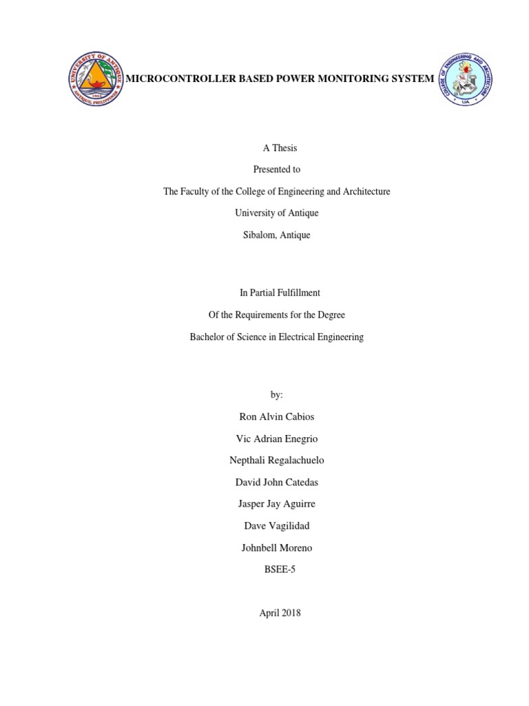 Microcontroller Based Power Monitoring System | PDF