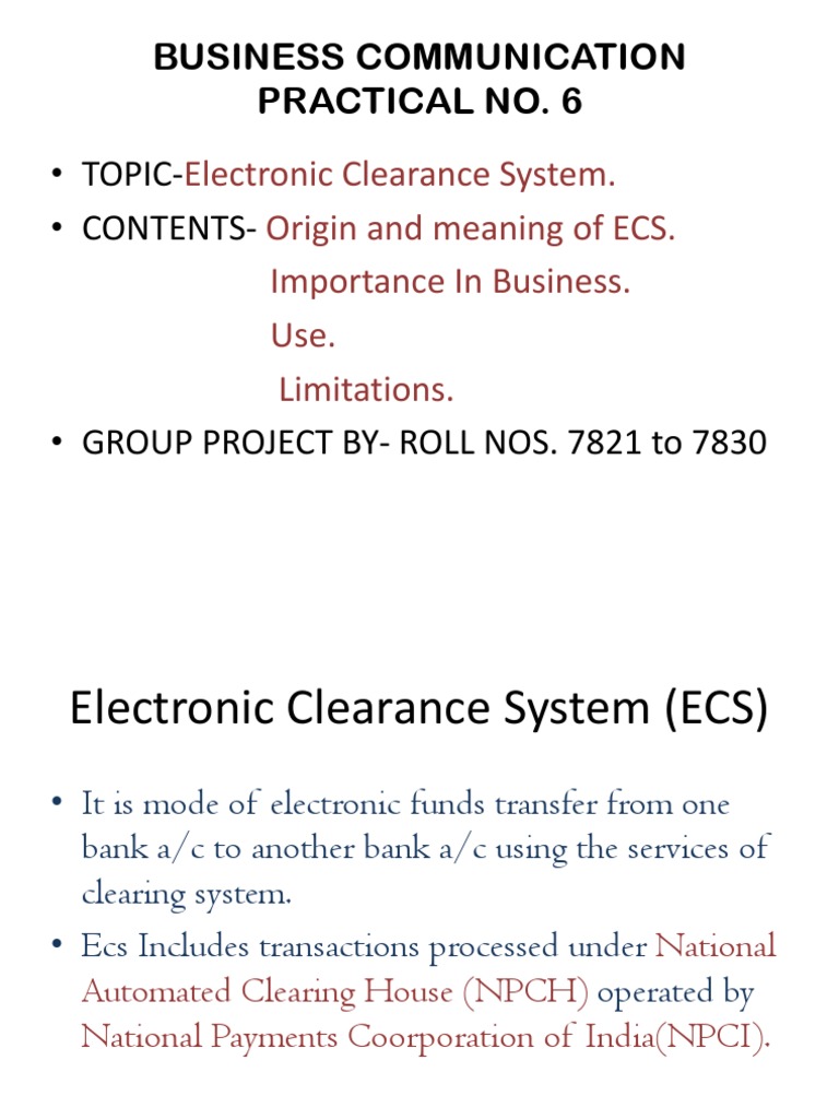 Electronic Clearance System | PDF