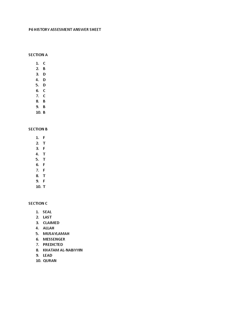 Class 6 History Assessment Answers | PDF | Social Science | Technology ...