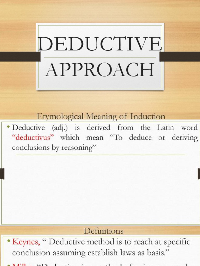 Deductive Approach | Download Free PDF | Concept | Teachers