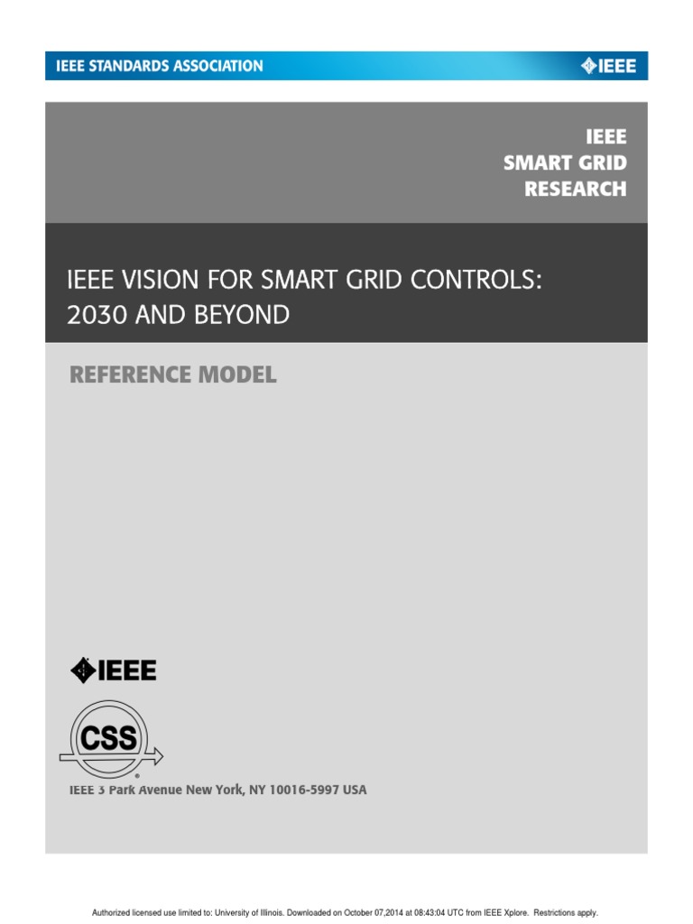 Ieee Vision For Smart Grid Controls: 2030 and Beyond | PDF | Smart Grid ...