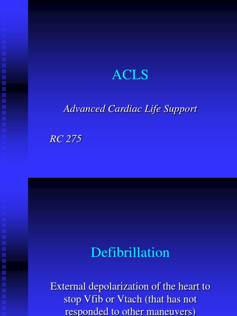 ACLS Drug Therapy Guide | PDF | Intravenous Therapy | Shock (Circulatory)