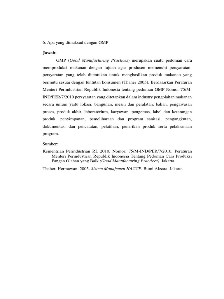 Pengertian GMP | PDF