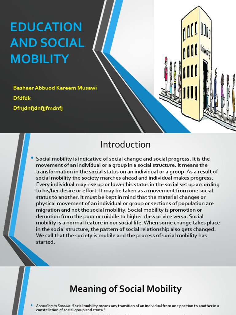 Education's Role in Social Mobility | PDF | Social Mobility | Social Status