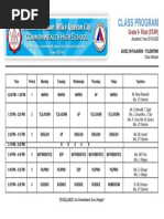 Sample Class Program Sy 2024-2025 | PDF | Philippines