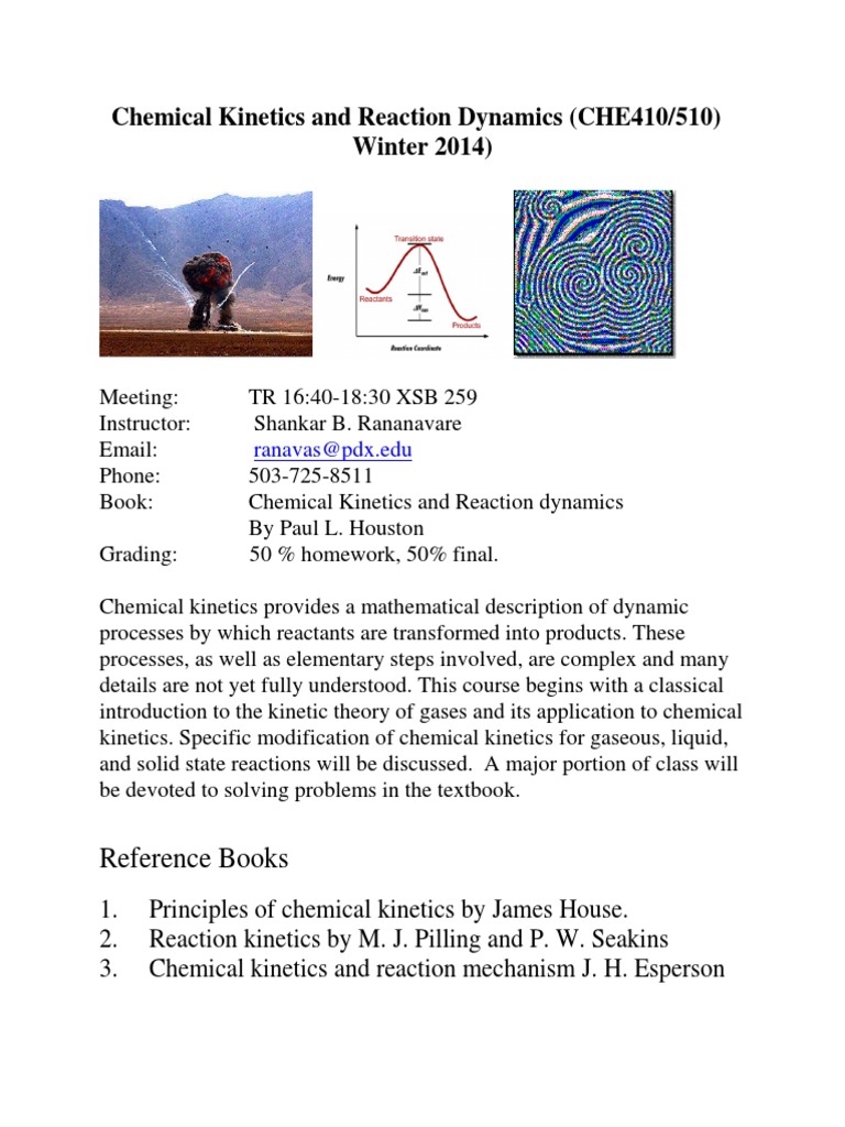 Advanced Chemical Kinetics Course | PDF