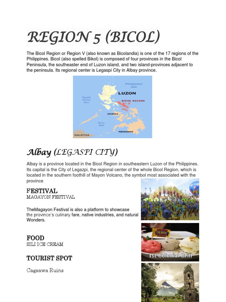 Region 5 (Bicol) : Albay (Legaspi City) | PDF | Oceans | Coastal And ...