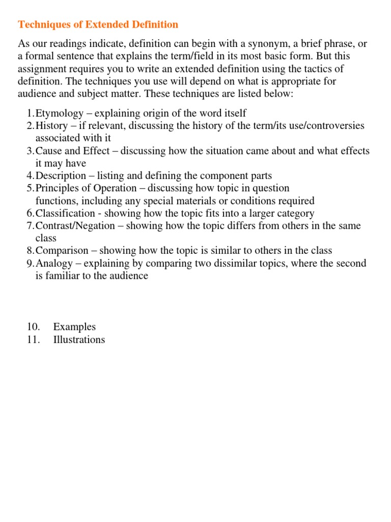 Techniques of Extended Definition | PDF