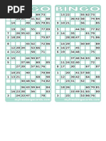 1-90 British Bingo Cards | PDF