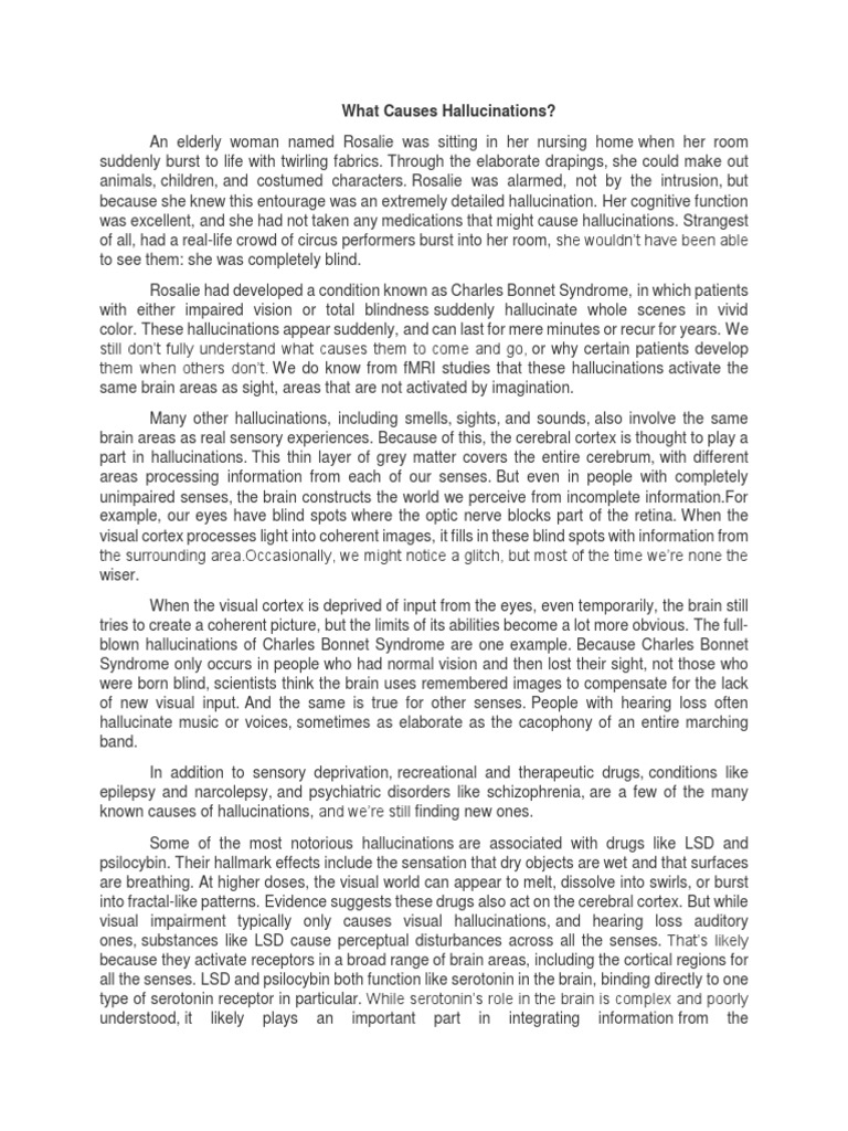 Understanding Hallucinations Causes | PDF | Hallucination | Visual ...