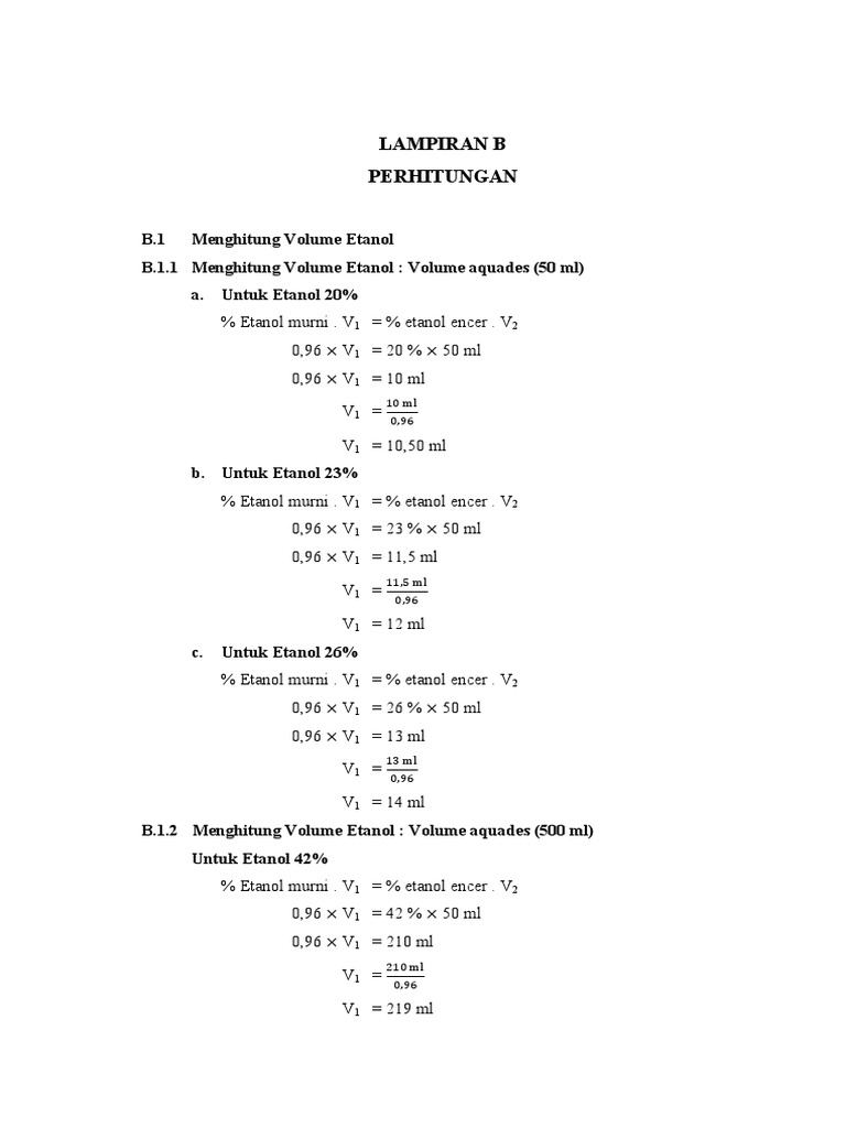 Perhitungan Destilasi | PDF