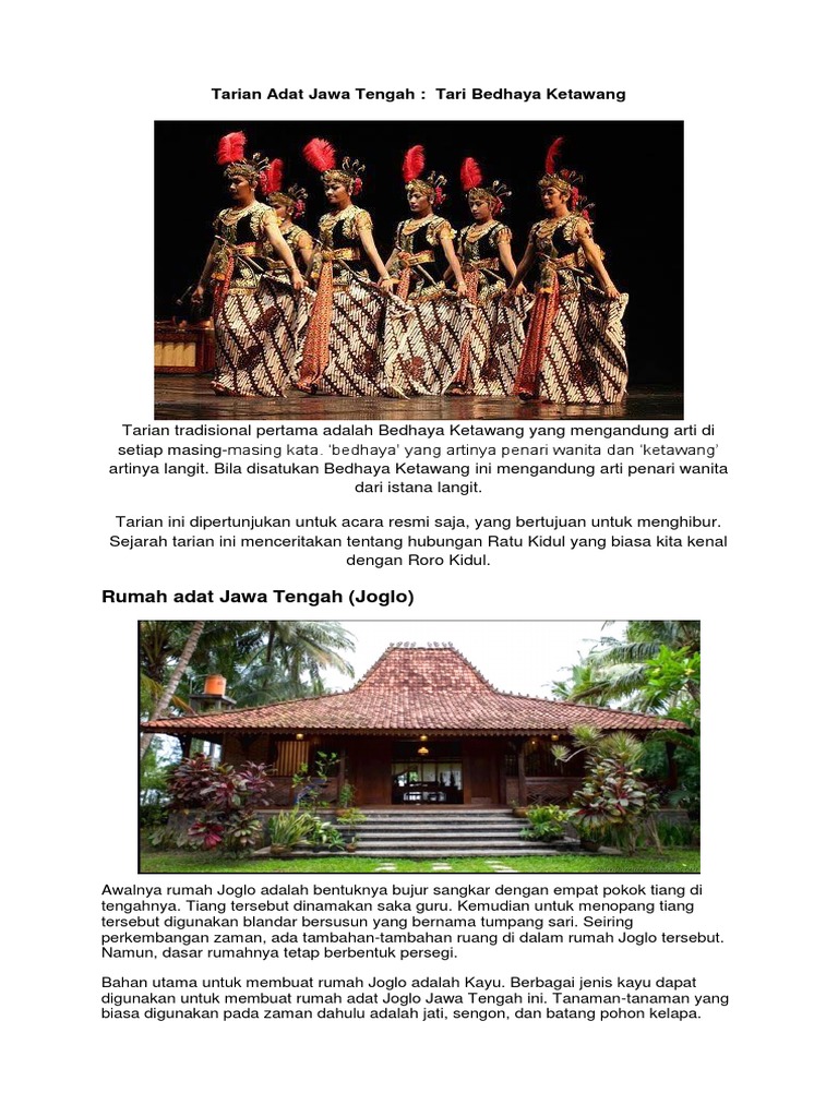 Tarian Adat Jawa Tengah | PDF