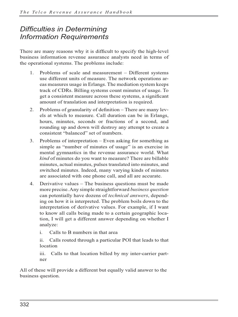 Diffi Culties in Determining Information Requirements: The Telco ...