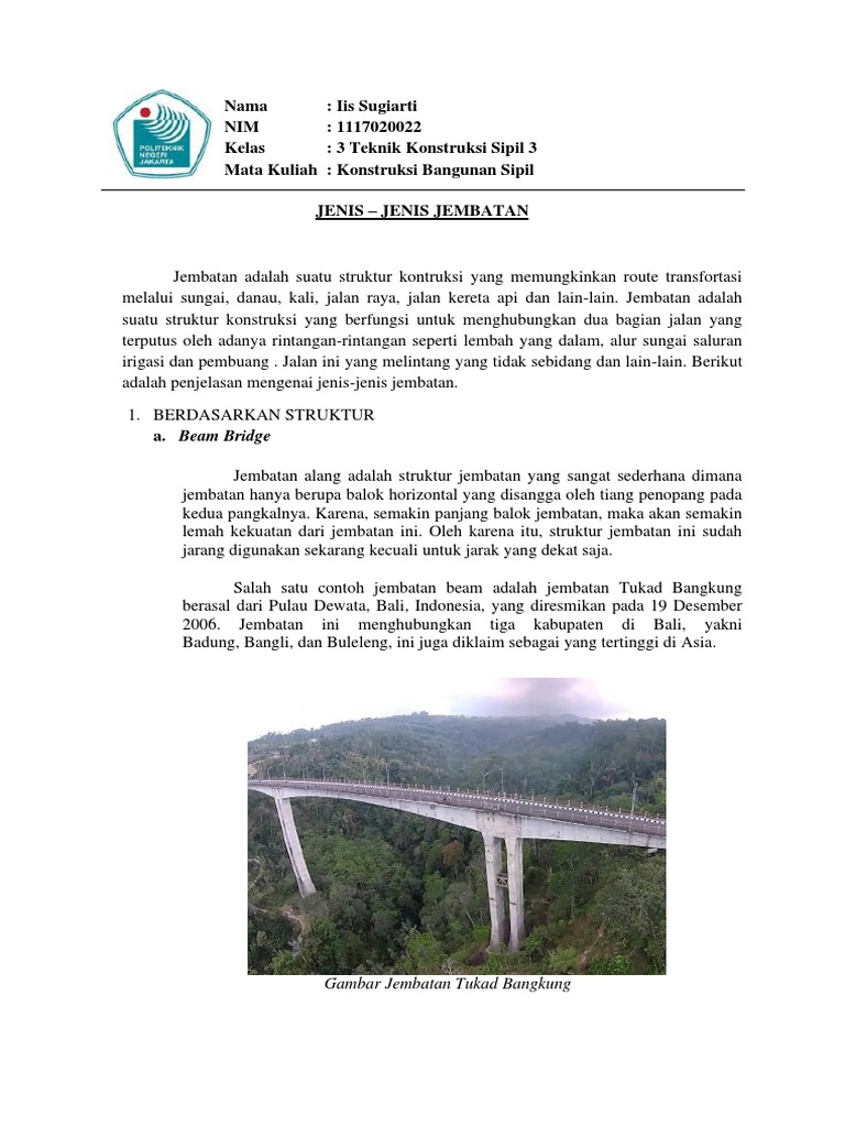 Jenis-Jenis Jembatan | PDF