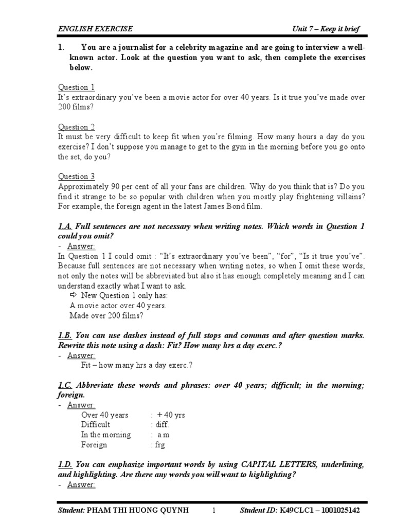 Home Exercise | PDF | Human Communication | Orthography