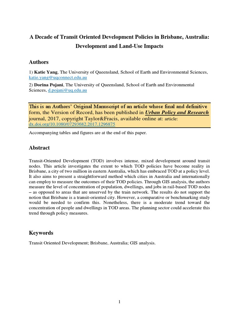 A Decade of Transit Oriented Development PDF | PDF | Urban Sprawl ...