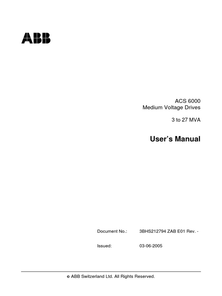Acs 6000 | PDF | High Voltage | Alternating Current