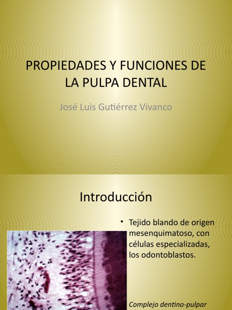 1.propiedades y Funciones de La Pulpa Dental-1 | PDF | Anatomía | Biología