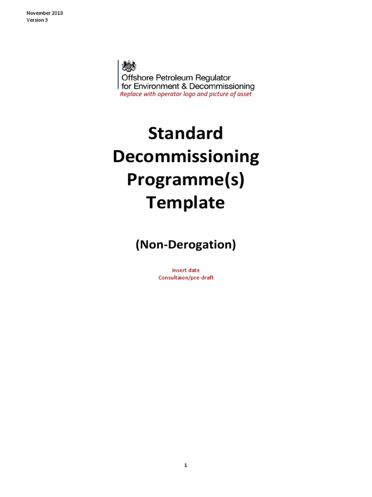 Standard Decommissioning Programme Template | PDF | Reuse | Waste ...