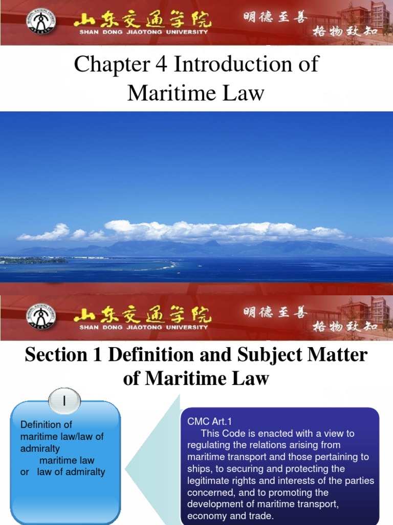 Maritime Law | PDF | Admiralty Law | Treaty