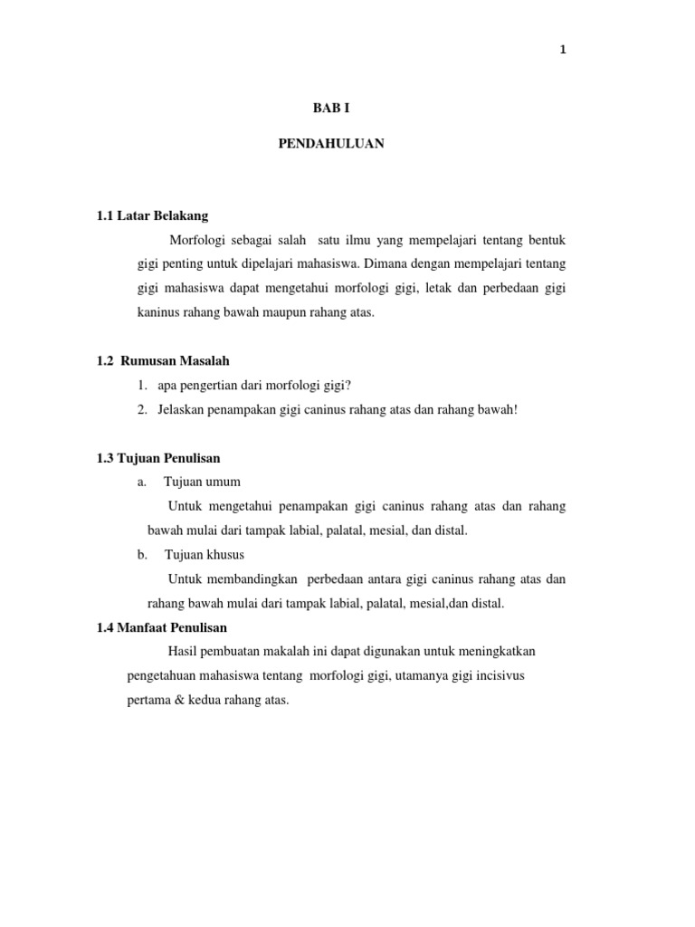 MORFOLOGI GIGI CANINUS: PERBEDAAN ANTARA GIGI CANINUS RAHANG ATAS DAN ...
