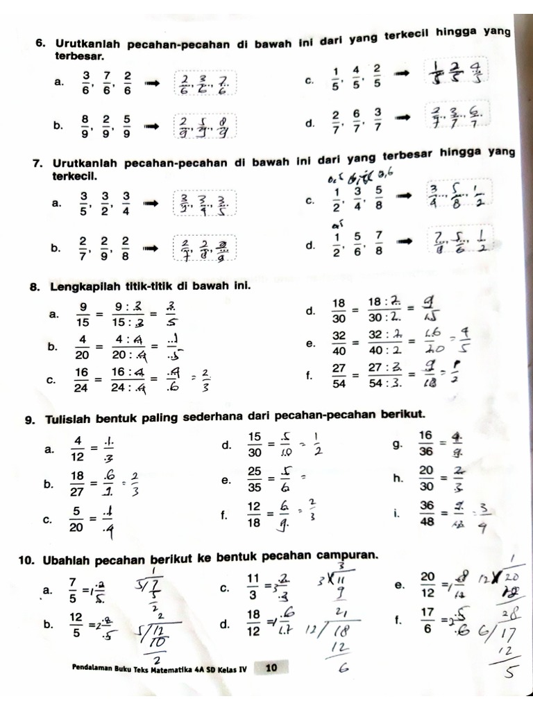 Soal Latihan Pecahan PDF | PDF