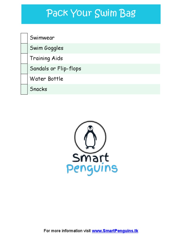 Swim Checklist | PDF