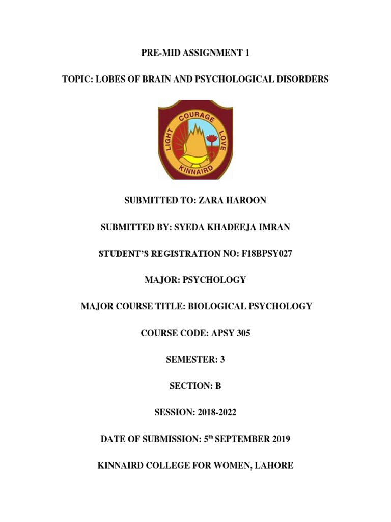 Biological Psychology Assignment 1 | PDF | Somatosensory System ...