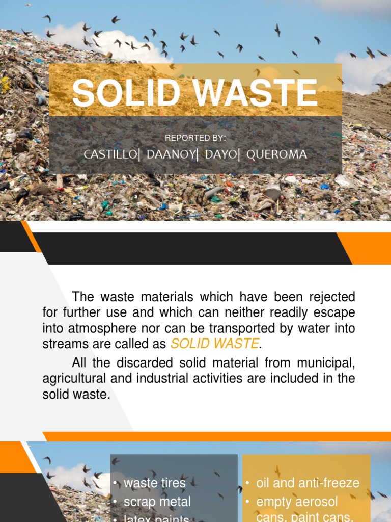 Final Report SOLID WASTE | PDF | Reuse | Municipal Solid Waste