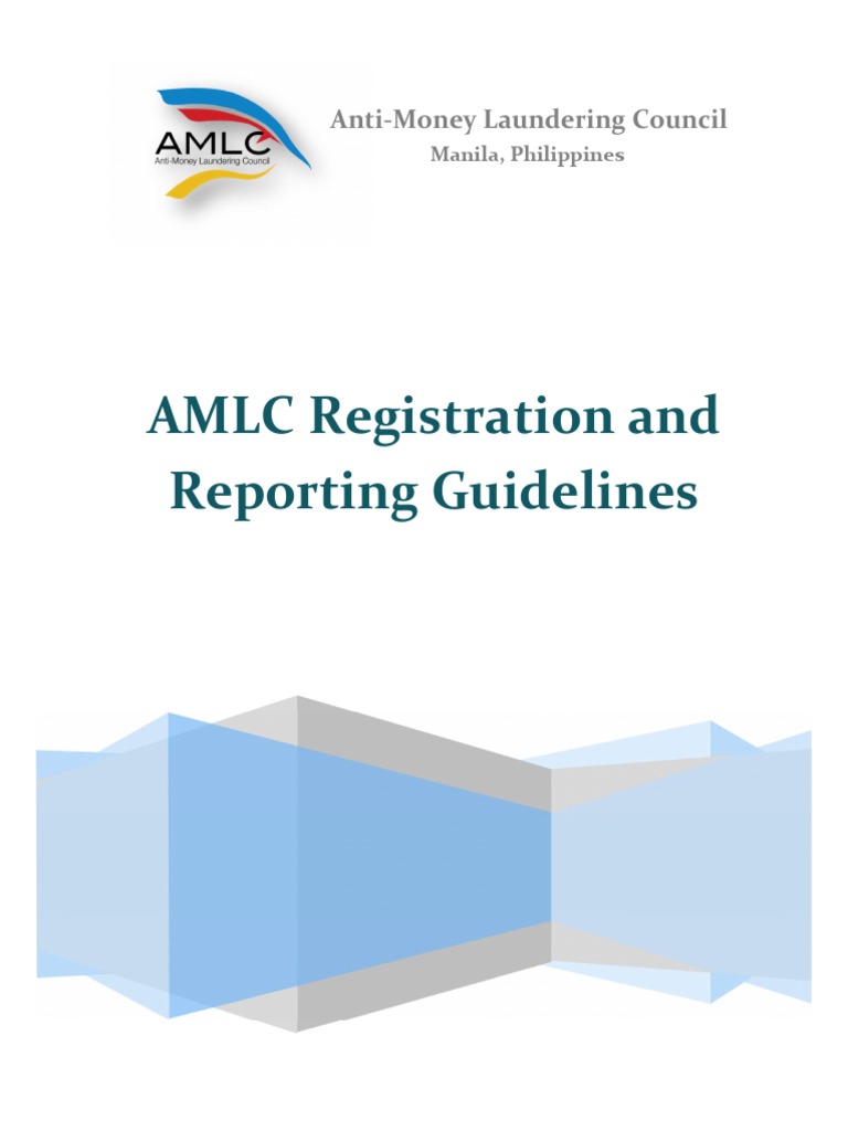 AMLC Reporting Guidelines | PDF | Money Laundering | Insurance