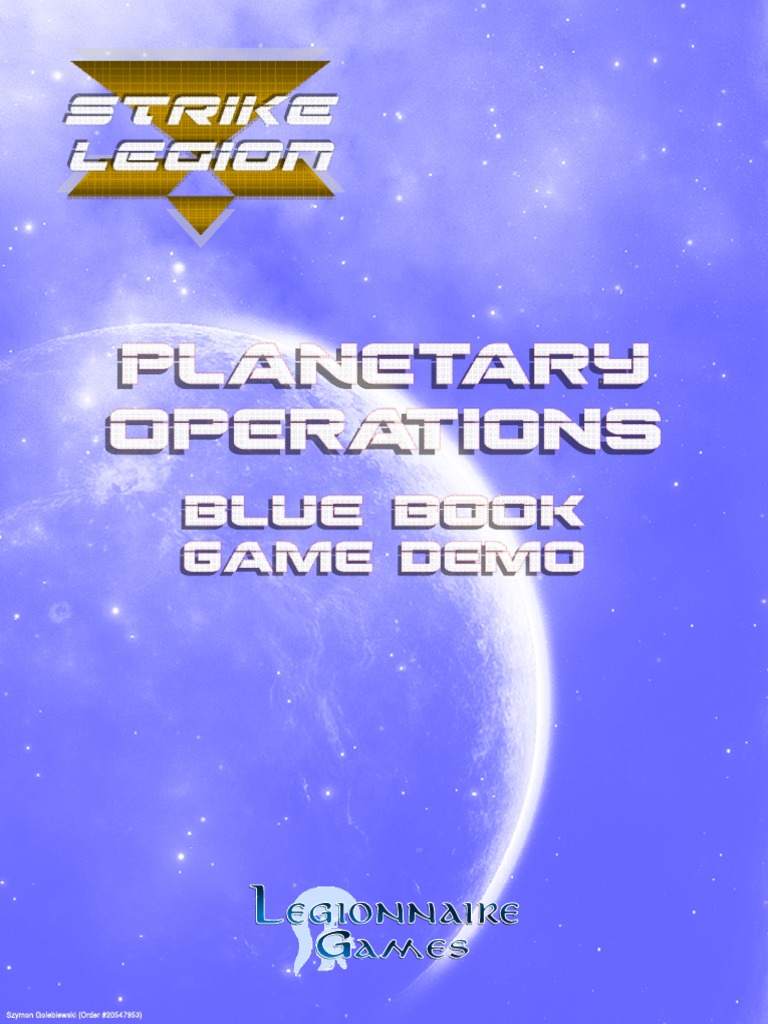 Strike Legion Planetary Operations 'Blue Book' Demo Version | PDF ...