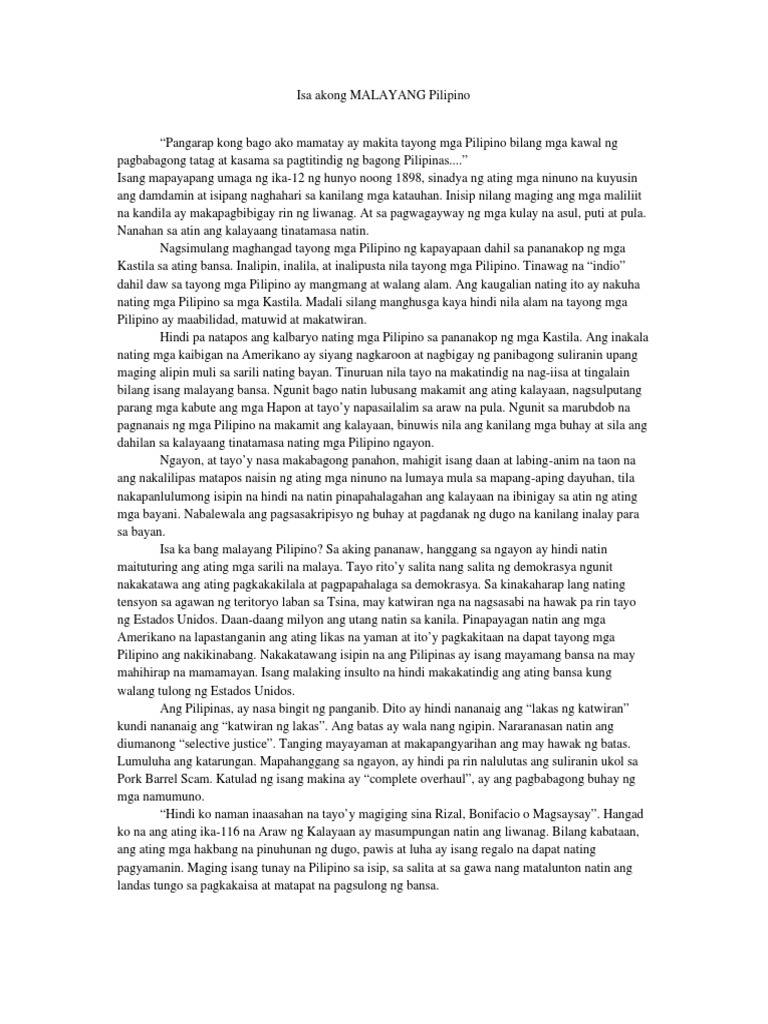 Freedom of A Filipino | PDF