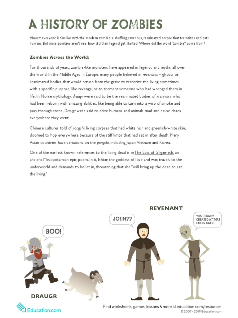 A History of Zombies: Zombies Across The World | PDF | Zombies ...