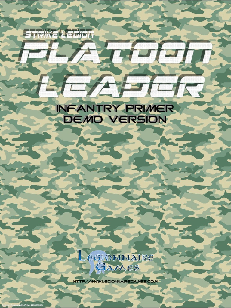 Strike Legion Platoon Leader Infantry Primer | PDF | Infantry | Wars ...