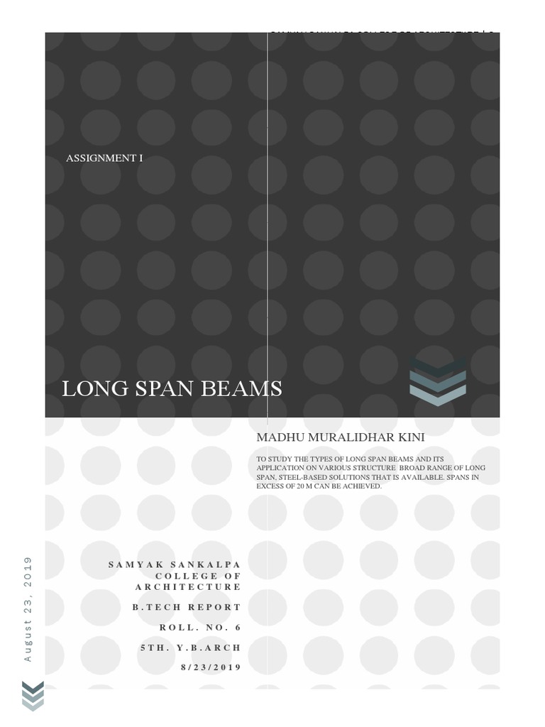 Long Span Beams: Assignment I | PDF | Truss | Beam (Structure)