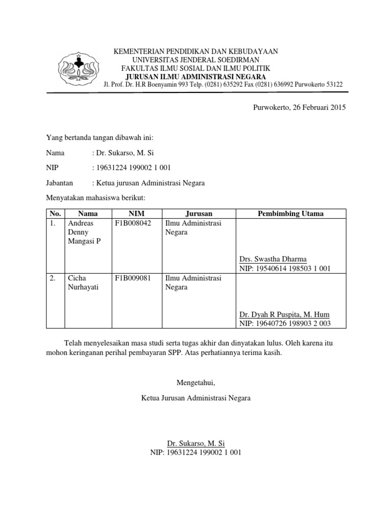 Surat Pernyataan Keringanan | PDF | Sains & Matematika